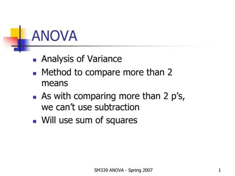 Ppt Anova Powerpoint Presentation Free Download Id455440
