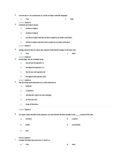 C Interview Pdf Constructor Object Oriented Programming