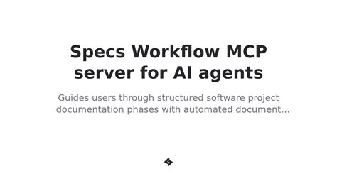 Specs Workflow Mcp Server For Ai Agents
