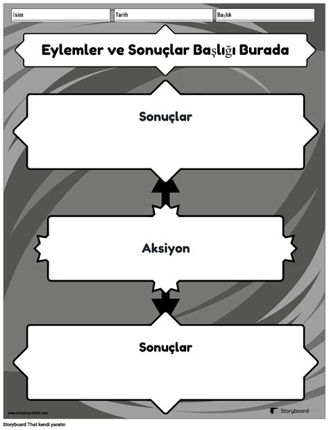 Ücretsiz Eylemler Ve Sonuçlar Özelleştirilebilir Çalışma Sayfaları
