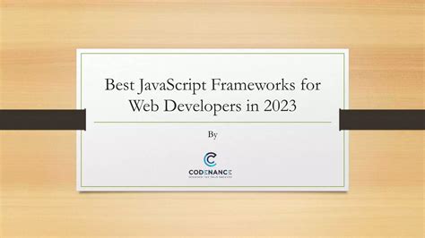 Best Javascript Frameworks For Web Development In 2023pptx
