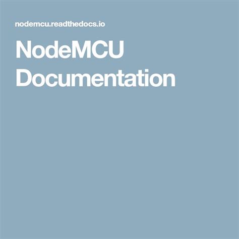 nodemcu documentation documents arduino blueprints