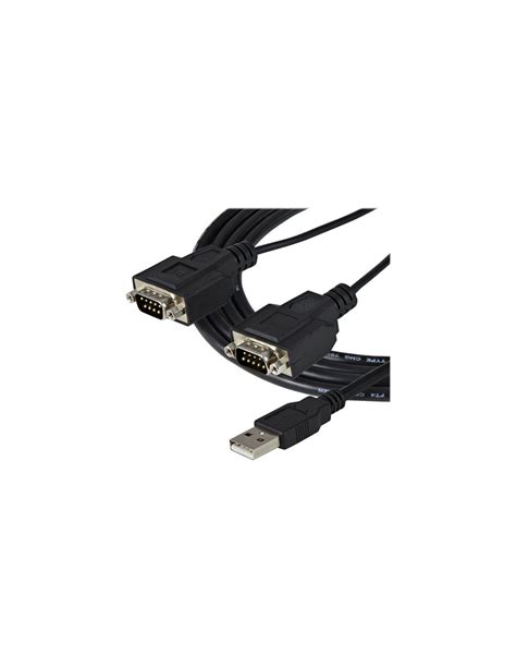 CABLE STARTECH USB 2X SERIE CON RETENCION COM 1 8M