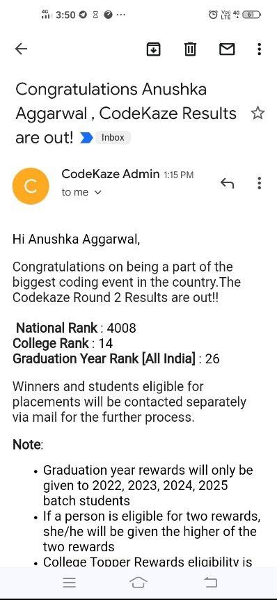 anushka aggarwal on linkedin coding codekaze hackathon