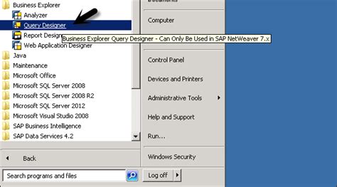 sap bex 查询设计器 gingerdoc 姜知笔记