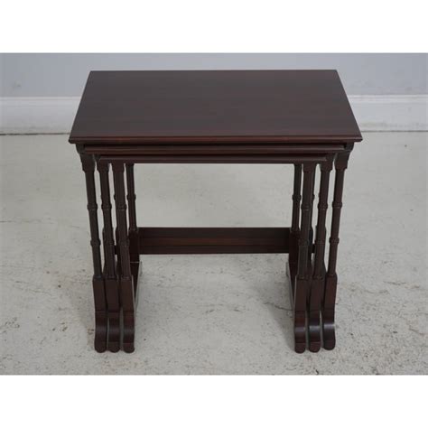 ethan allen georgian court cherry nesting stack tables chairish