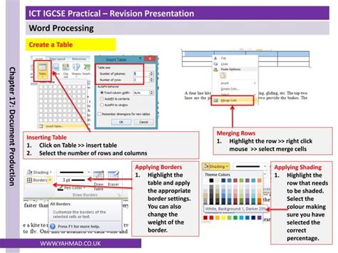 Ict Igcse Practical Revision Word Processing Pdf Desktop Publishing Computer Software And