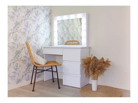 ᐉ Туалетний столик Homart 12 Led із дзеркалом і підсвічуванням Білий 9281 • Краща ціна в Києві