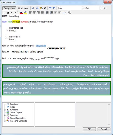 Htmltextbox Report Item At A Glance Telerik Reporting
