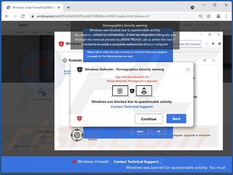 POP UP Arnaque Pornographics Security Warning Étapes de suppression et de récupération mis à