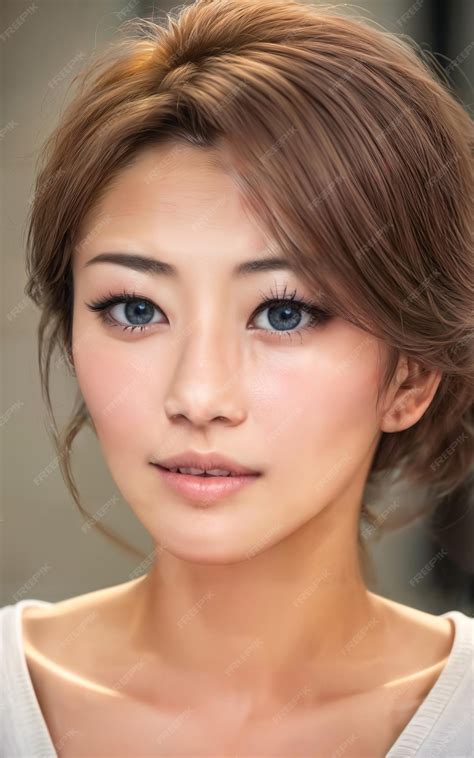 Premium Photo Happy Pretty Asian Woman At The Street Generative Ai