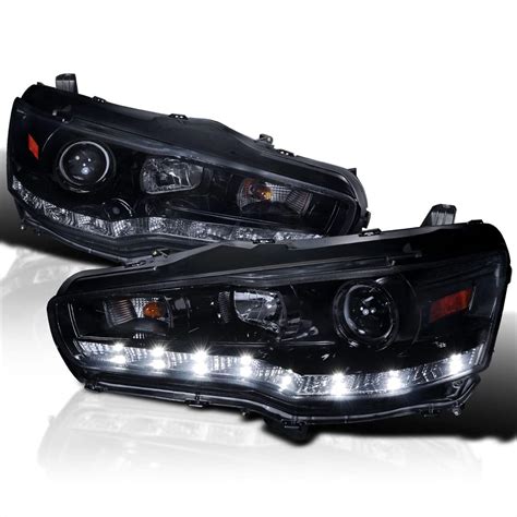 Buy Spec D Tuning Smd Led Glossy Black Housing Projector Headlights