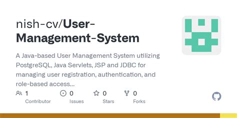 Github Nish Cv User Management System