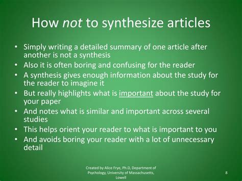 PPT How To Synthesize Articles For A Paper PowerPoint Presentation Free Download ID