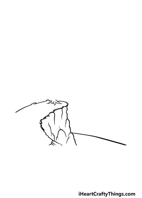 Cliff Drawing How To Draw A Cliff Step By Step