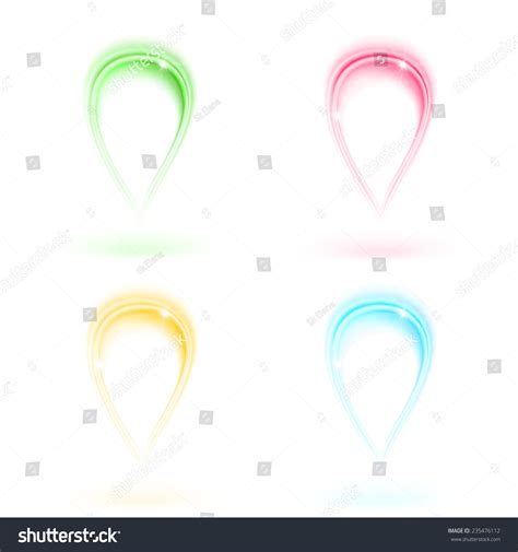 Set Colorful Map Markers Vector Illustration Stock Vector Royalty Free