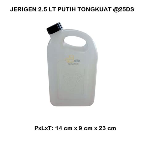 Jual Jerigen 2 5 Liter Putih Tongkuat Per Lusin Grosir Bejo Jaya Plastik