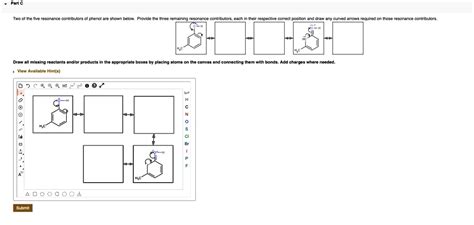 two of the five resonance contributors of phenol are shown below