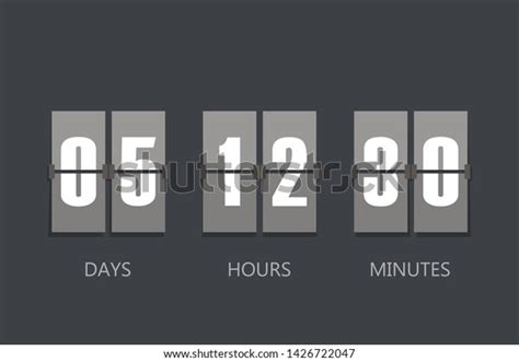 Flip Countdown Timer Flat Style Sign Stock Illustration Shutterstock