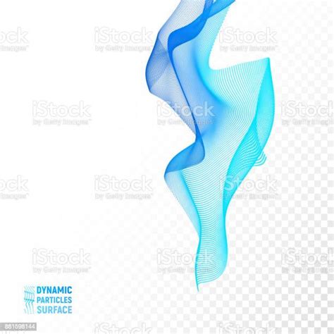 파 벡터 배경입니다 그리드 리플 추상 그림입니다 3d 기술 스타일 파도에 대한 스톡 벡터 아트 및 기타 이미지 파도 3차원 형태 바둑판 Istock