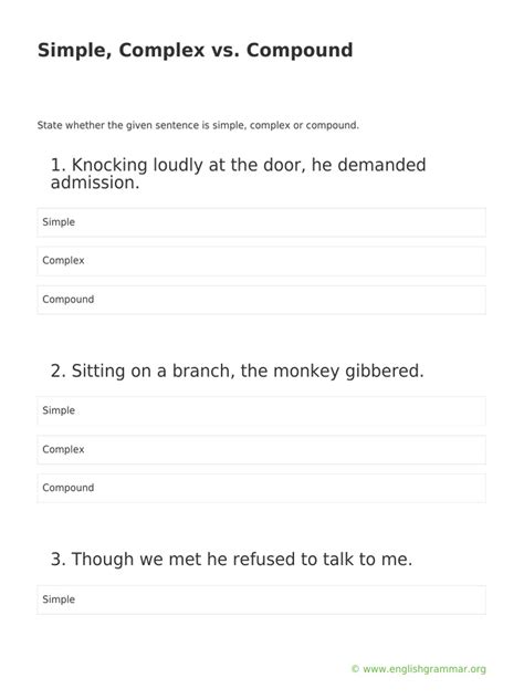 Simple Complex Vs Compound Pdf