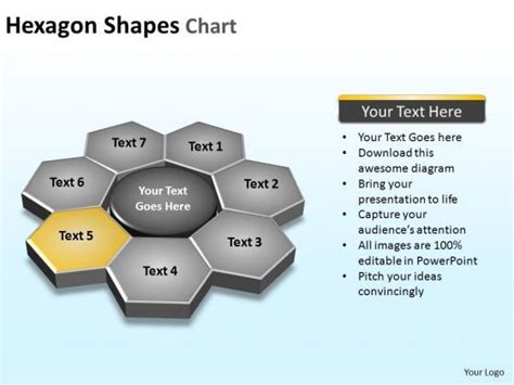 Powerpoint Slide Designs Chart Hexagon Shapes Ppt Backgrounds