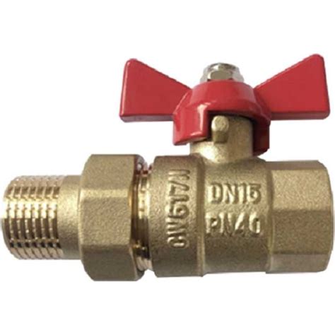 Шаровой кран Victoria американка 11 /4 латунный красная ручка 61-026 ...