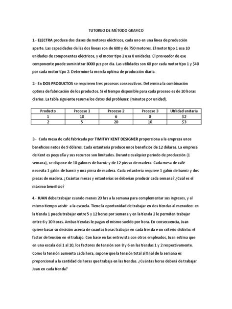 Tutoreo De Método Grafico Pdf Bancos Compartir Finanzas