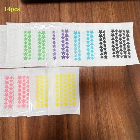 7pcs Colorful Pe Pimple Patches Cute Star Shaped Pimple Cover Sticker