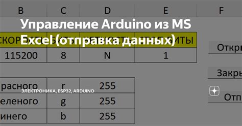 Управление arduino из ms excel отправка данных Электроника esp32 arduino Дзен