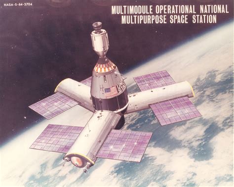 Space History Photo Three Radial Module Space Station Concept Space