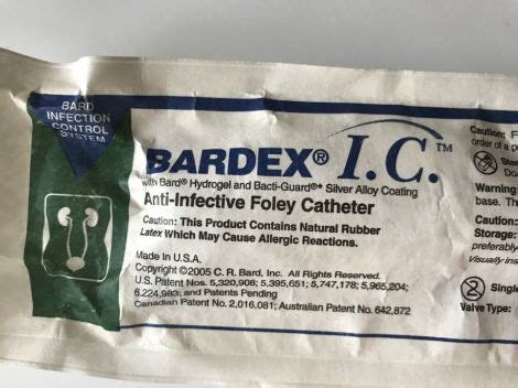 New Bard 0168si20 Bardex Ic Anti Infective Foley Catheter 20fr X