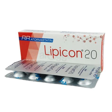 Lipicon 20mg Tablet Arogga Online Pharmacy