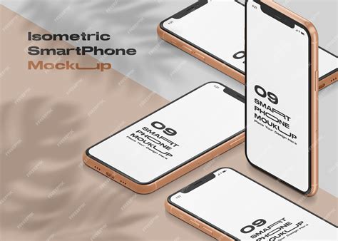 Premium Psd Isometric Smartphone Mockup