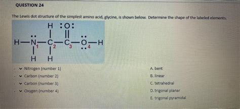 Solved QUESTION Based On The Lewis Dot Structure Of Chegg Com