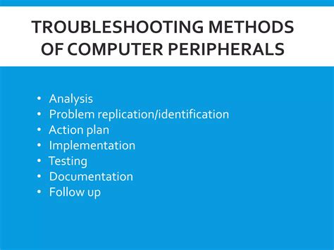 Troubleshooting Methods Of Computer Peripherals Ppt
