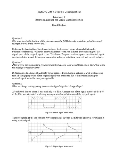 Laboratory 6 Download Free Pdf Bandwidth Signal Processing