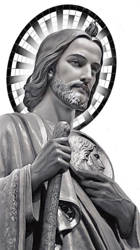 Stunning Black And White San Judas Wallpaper For Every Space