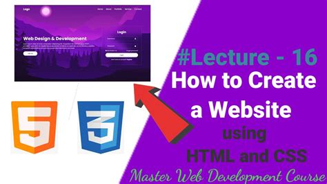 How To Create Website Using Html And Css Project 1 Master Web Development Course Lecture