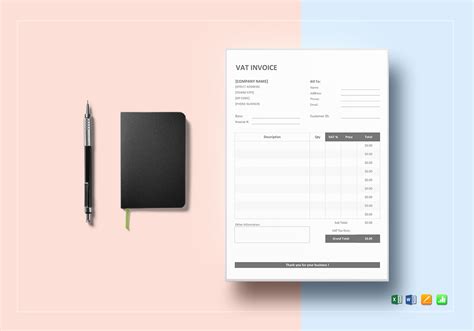 VAT Invoice Template In Word Excel Apple Pages Numbers