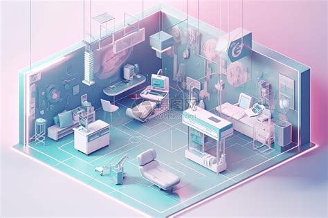 2 5d科技智能医疗保健治疗中心插画图片下载 正版图片402442145 摄图网