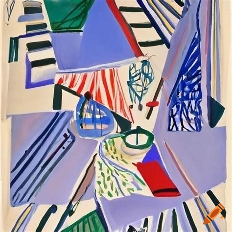 Unique Spatial Structure Inspired By Raoul Dufy And David Hockney