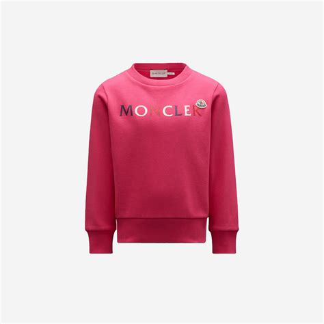 키즈 몽클레르 로고 스웨트셔츠 버블검 핑크 22ss Moncler Kream