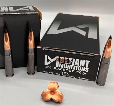 300 Blackout 110 Gr Tcx Total Copper X Panding Solid Copper Defensive Ammunition