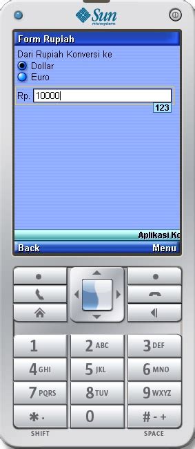 Logika Kode Contoh Aplikasi Konversi Mata Uang Menggunakan J2me