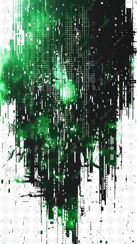 Png Hacker Code Glitch With Binary Code Abstract Shapes And Glit Illustration Texture Background