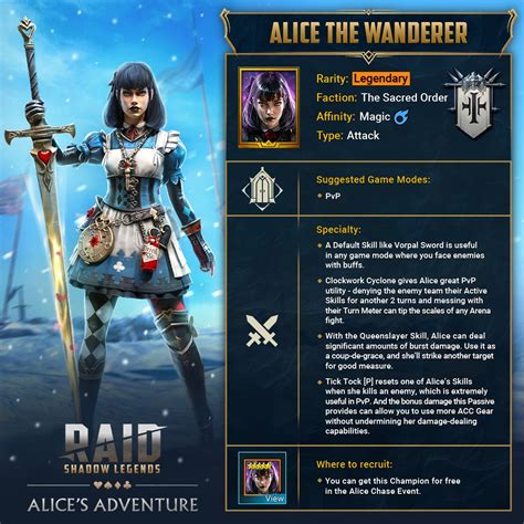 Alice The Wanderer Begins Her Raid Shadow Legends Facebook