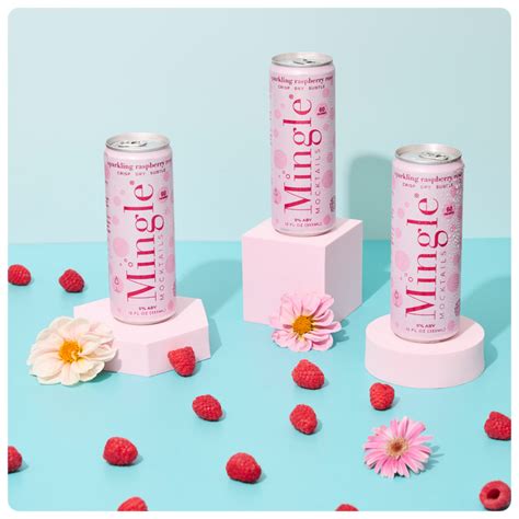 Sparkling Raspberry Rosé Mingle Mocktails Non Alcoholic Beverages
