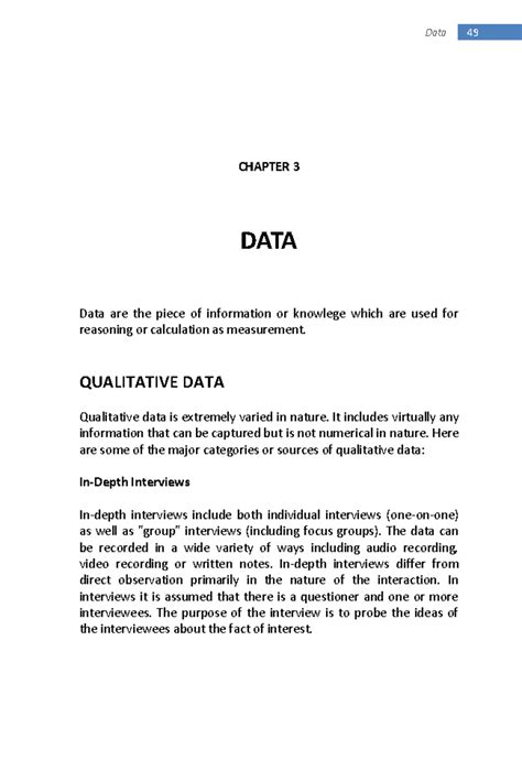 Applied Econometrics Chapter 3 Data Types And Qualitative Methods