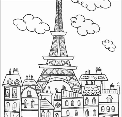 Эйфелева Башня Раскраски Для Детей 69 фото